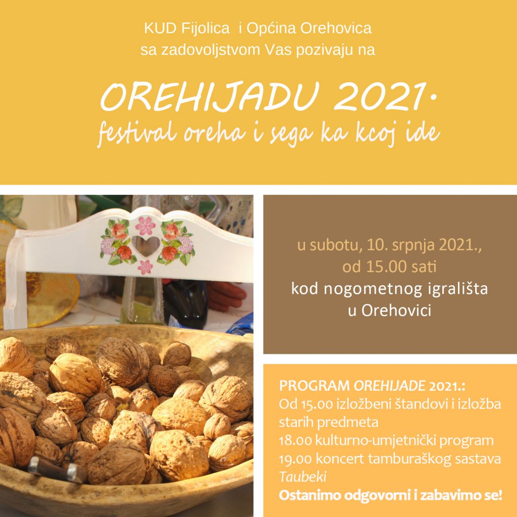 Ove subote Orehijada 2021. - festival oreha i sega ka kcoj ide